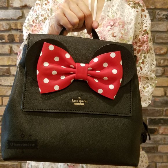 kate spade | Bags | Kate Spade Minnie Mouse Black Backpack Disney Nwt ...